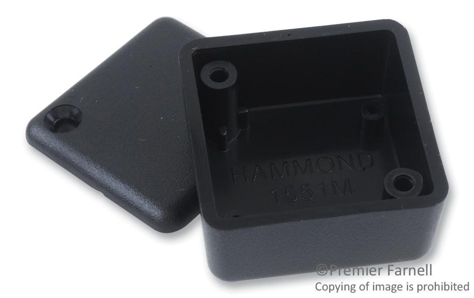 1551MBK - Hammond - Plastic Enclosure, PCB Box, ABS