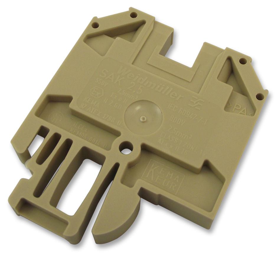 027966 SAK 2.5 - Weidmuller - DIN Rail Mount Terminal Block, 2 Ways, 26 AWG