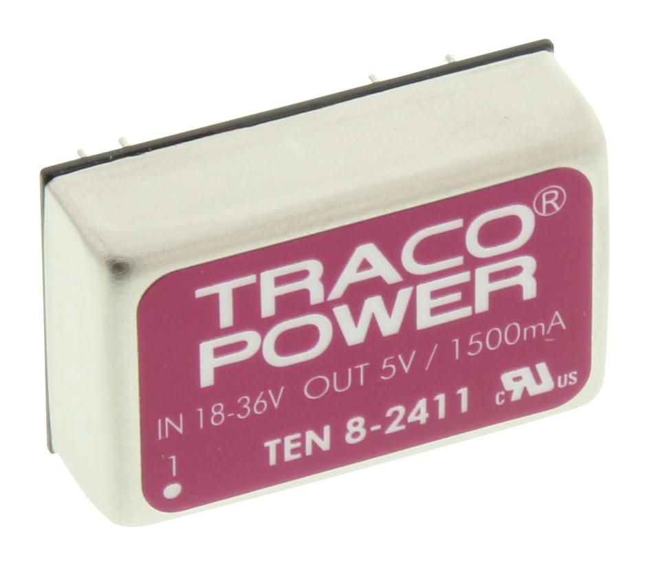 TEN 8-2411 - Traco Power - Isolated Through Hole DC/DC Converter, ITE, 2:1