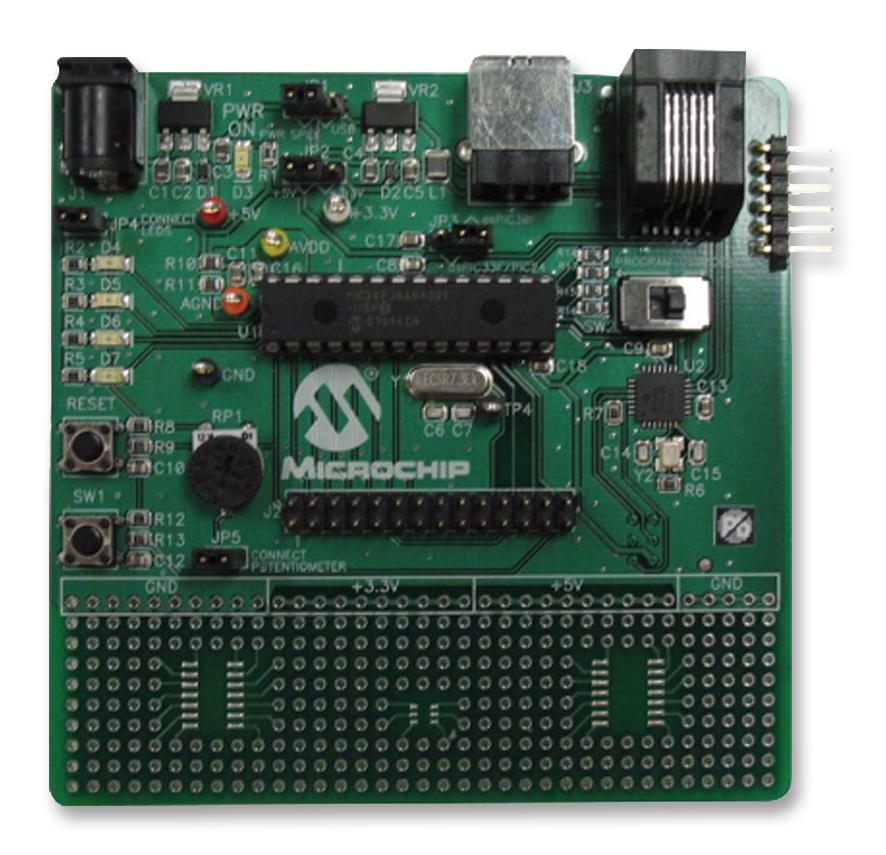 DM300027 - Microchip - Development Board, 28-Pin PIC24 dsPIC Devices ...