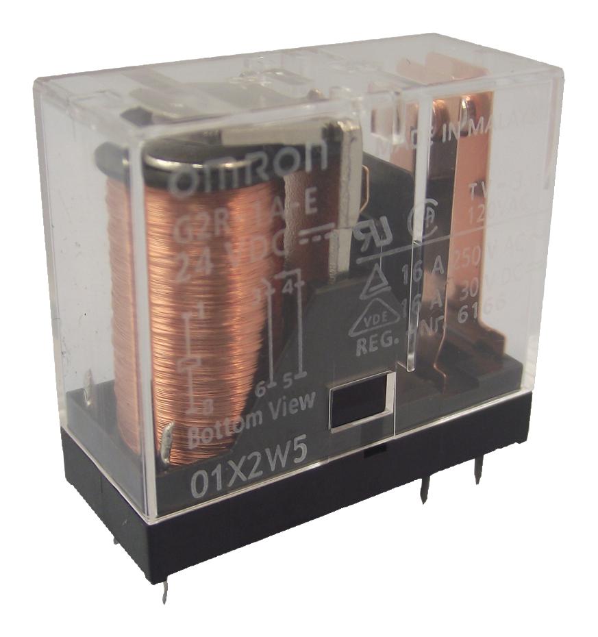 G2R-2-S DC24(S) - Omron Industrial Automation - Power Relay, DPDT, 24 VDC