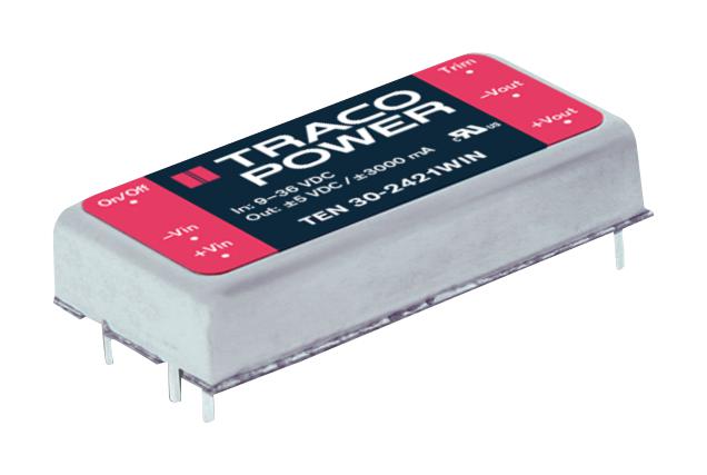 TEN 30-2412WIN - Traco Power - Isolated Through Hole DC/DC Converter, ITE, 4:1