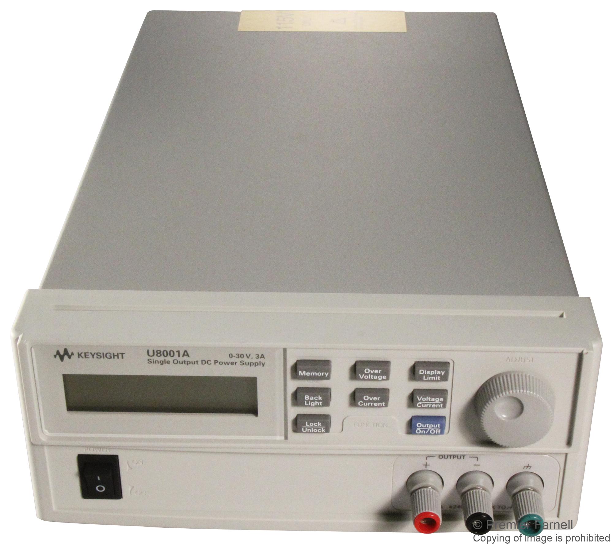 U8001A - Keysight Technologies - Bench Power Supply, Non-Programmable ...