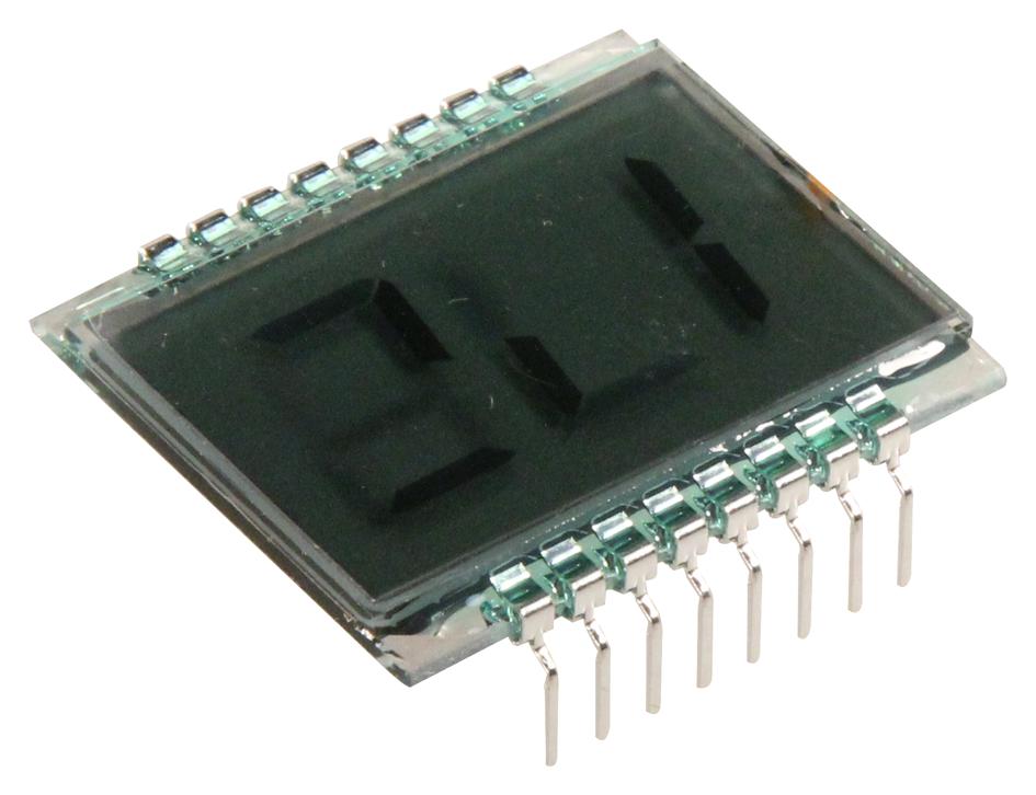 LCD-S2X1C50TR - Lumex - 7 Segment LCD Display, 2.5, 2-1/2 x 1