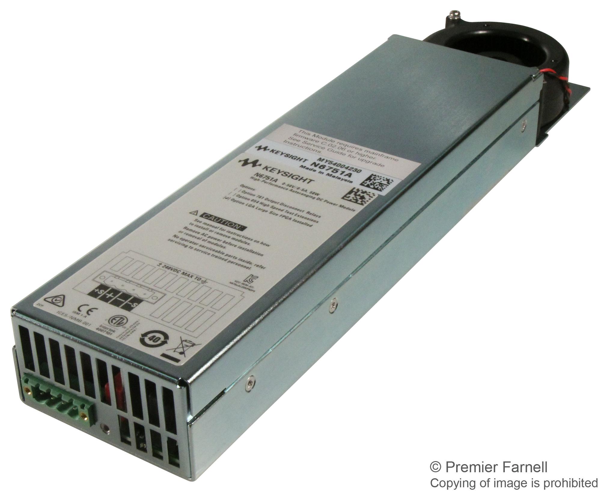 N6751A - Keysight Technologies - DC POWER MODULE, 50V, 5A