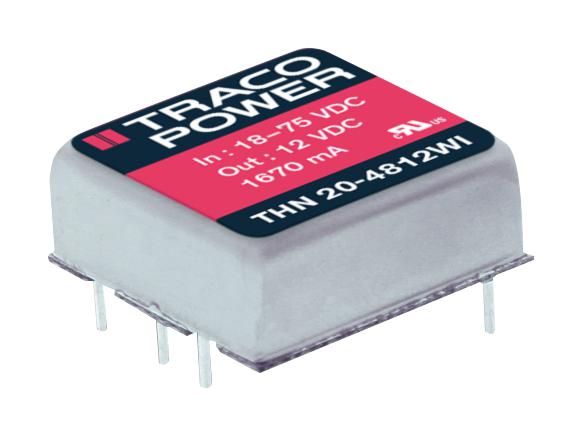 THN 20-2423WI - Traco Power - Isolated Through Hole DC/DC Converter, ITE, 4:1