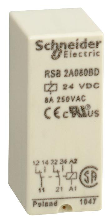 RSB2A080BD - Schneider Electric - General Purpose Relay, RSB Series ...