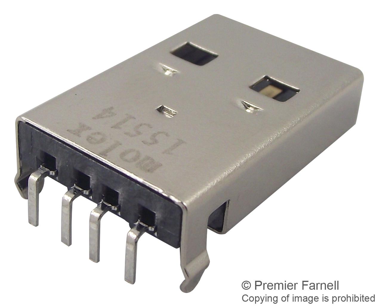 48037-0001 - Molex - USB Connector, USB Type A, USB 2.0