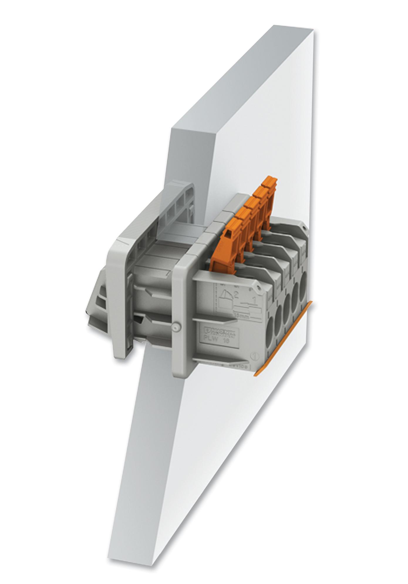 1821067 - Phoenix Contact - DIN Rail Mount Terminal Block, 3 Ways, Push ...