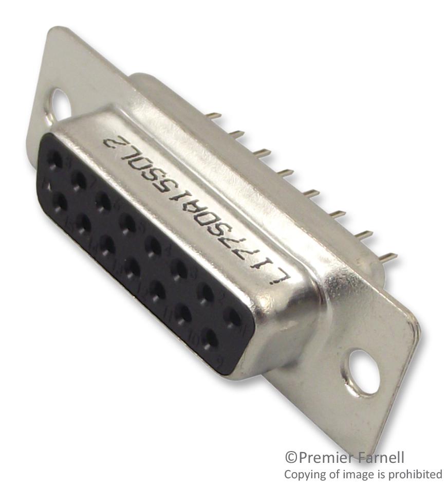 L177SDA15SOL2 - Amphenol Communications Solutions - D Sub Connector, DB15, Standard