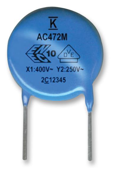 C927U222MYWDAA7317 - Kemet - Ceramic Suppression Capacitor, Disc, 2200 pF