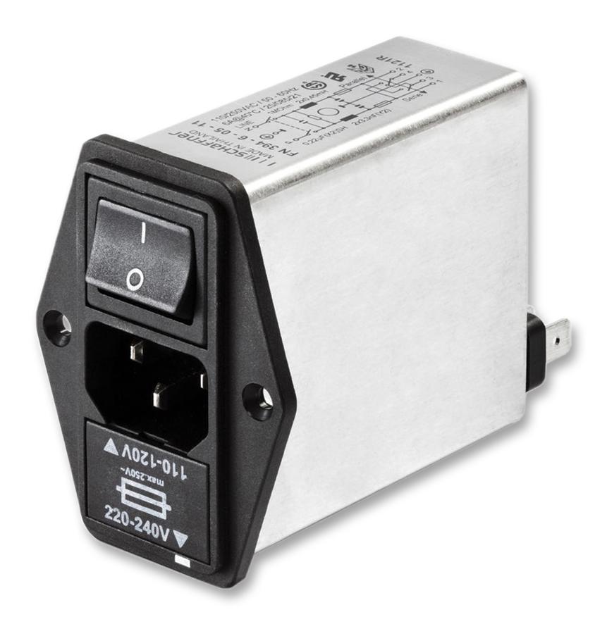 FN1394-1-05-11 - Schaffner - Te Connectivity - Filtered IEC Power Entry ...
