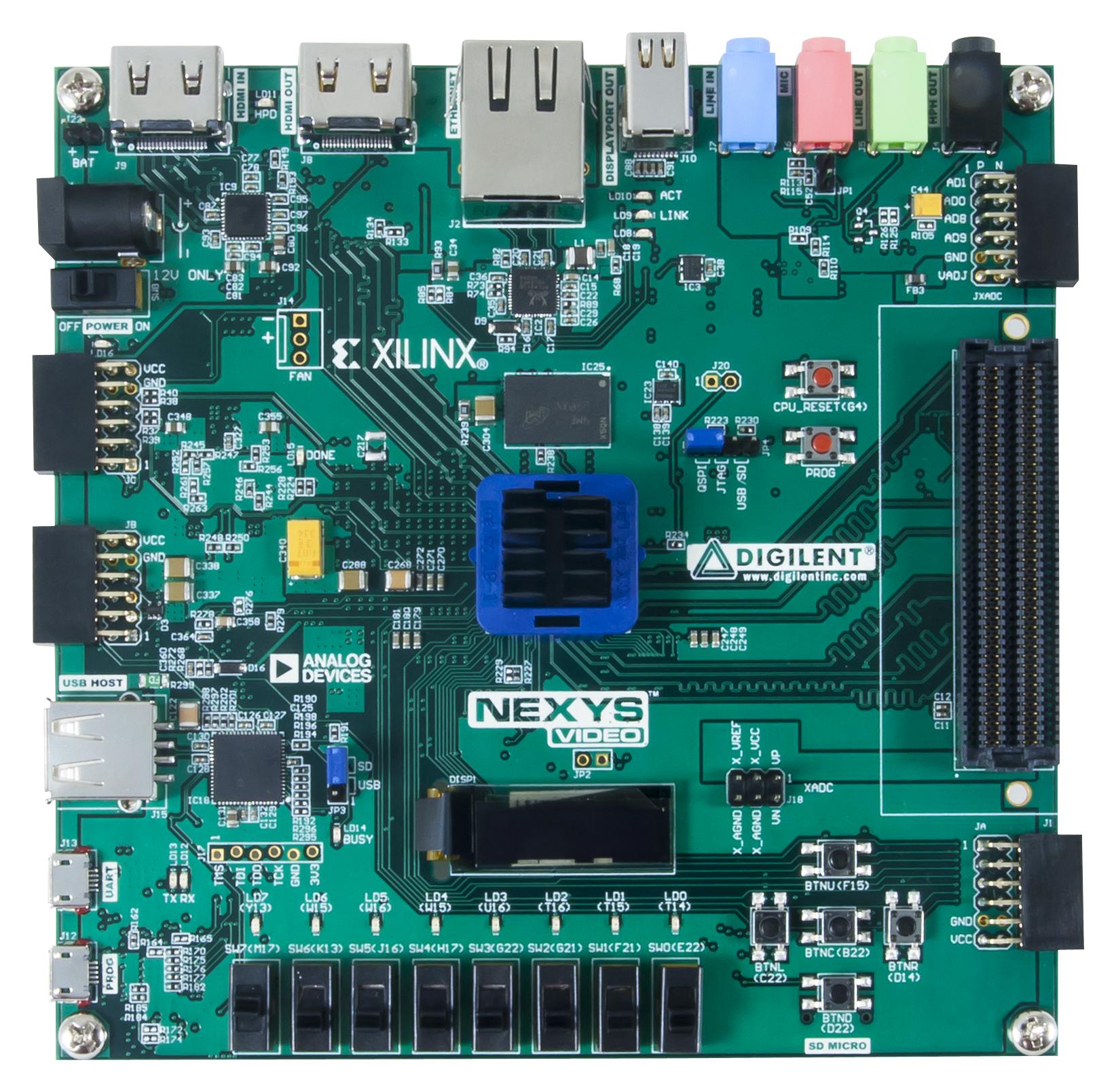410-316 - Digilent - Development Board, Nexys Video Artix-7 FPGA, Multimedia Applications