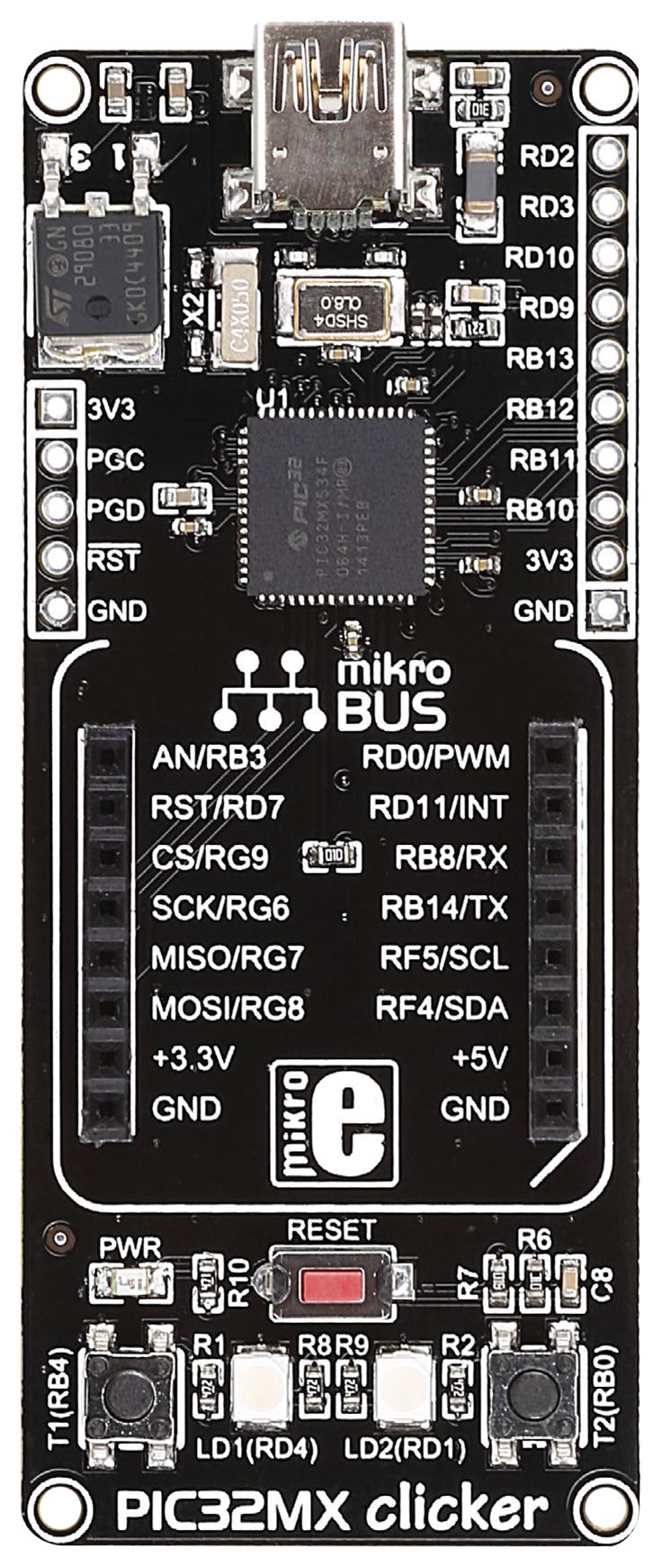 MIKROE-1683 - Mikroelektronika - Development Board, PIC32MX534F064H MCU ...