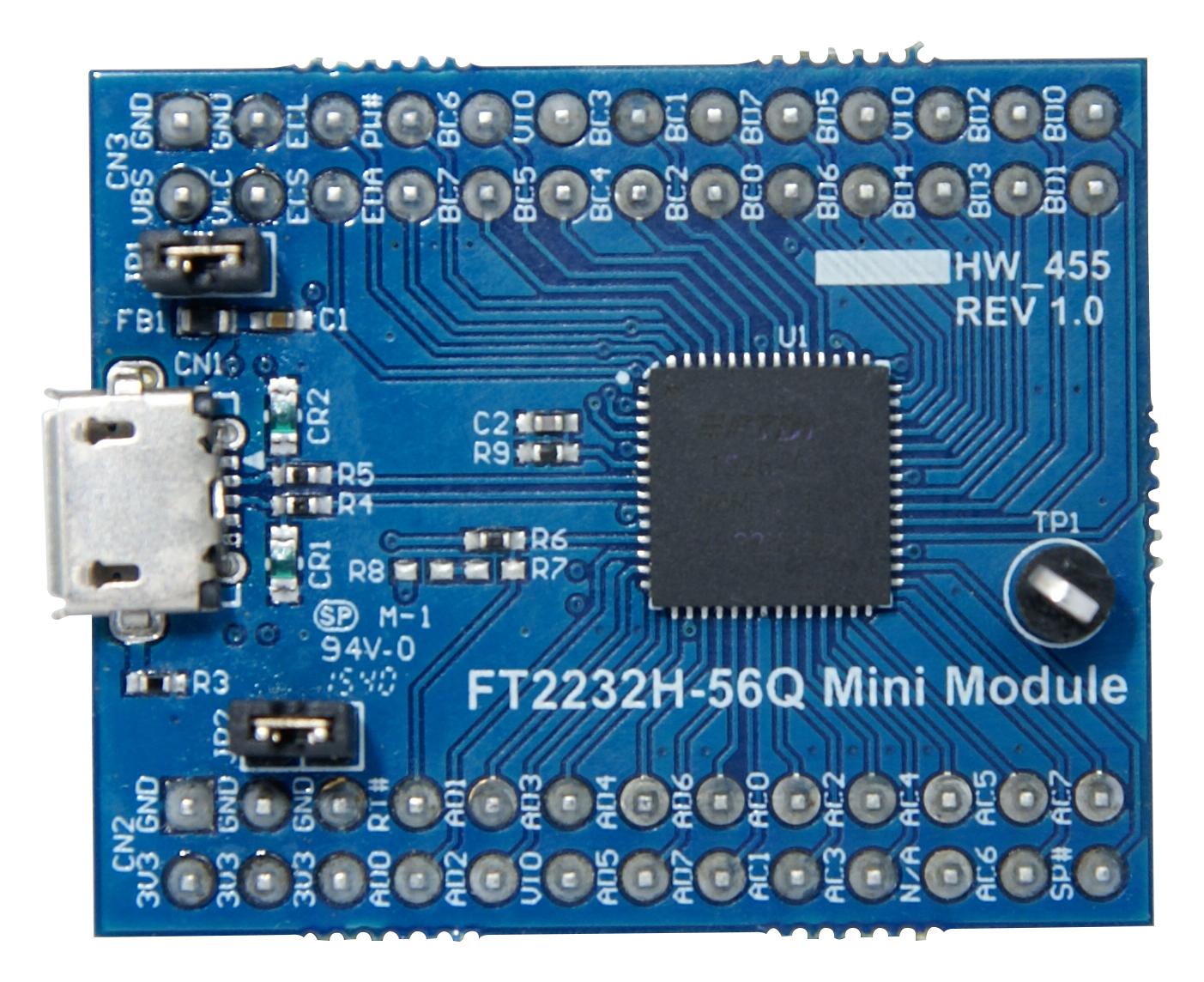 FT2232H-56Q MINI MDL - Ftdi - Evaluation Board, USB-FIFO/Serial, 480Mb/s Two-port Bridge