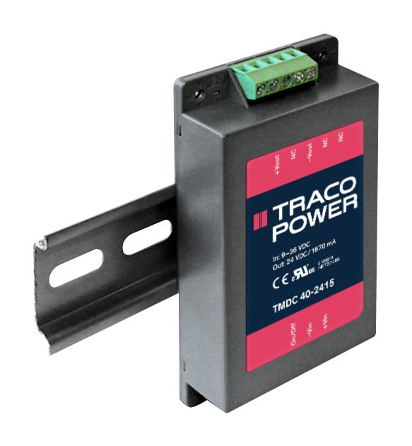 TMDC 40-2415 - Traco Power - Isolated Chassis Mount DC/DC Converter, ITE, 4:1