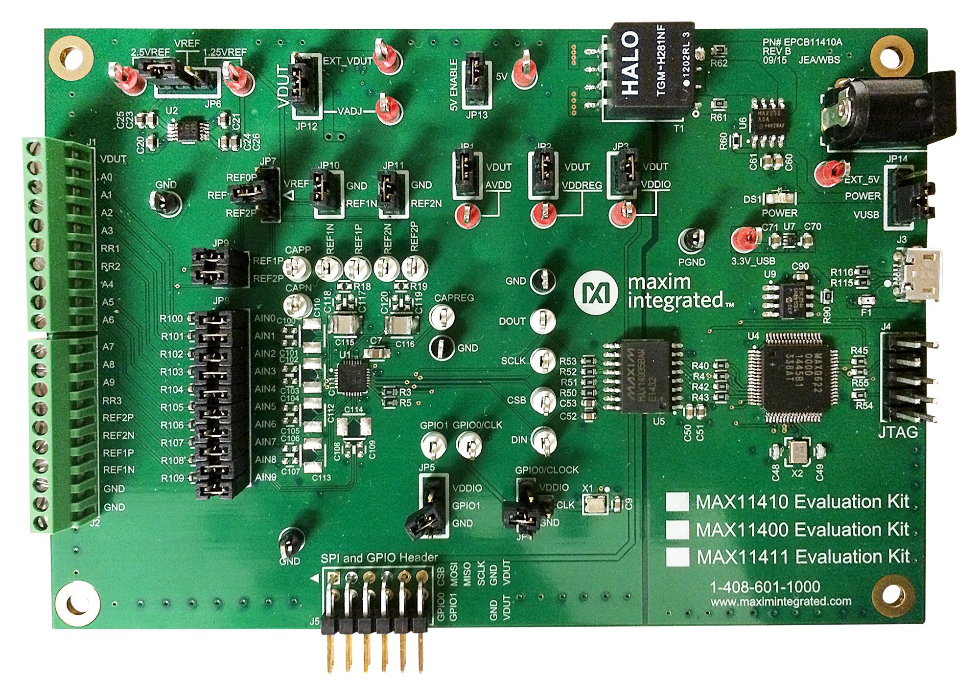 MAX11410EVKIT# - Analog Devices - Evaluation Kit, Multi Channel Low Power Delta Sigma ADC, 24 Bit