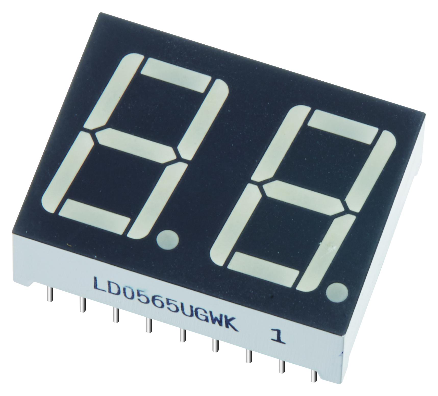 LD0565SRWK - Multicomp Pro - 7 Segment LED Display, Red, 20 mA