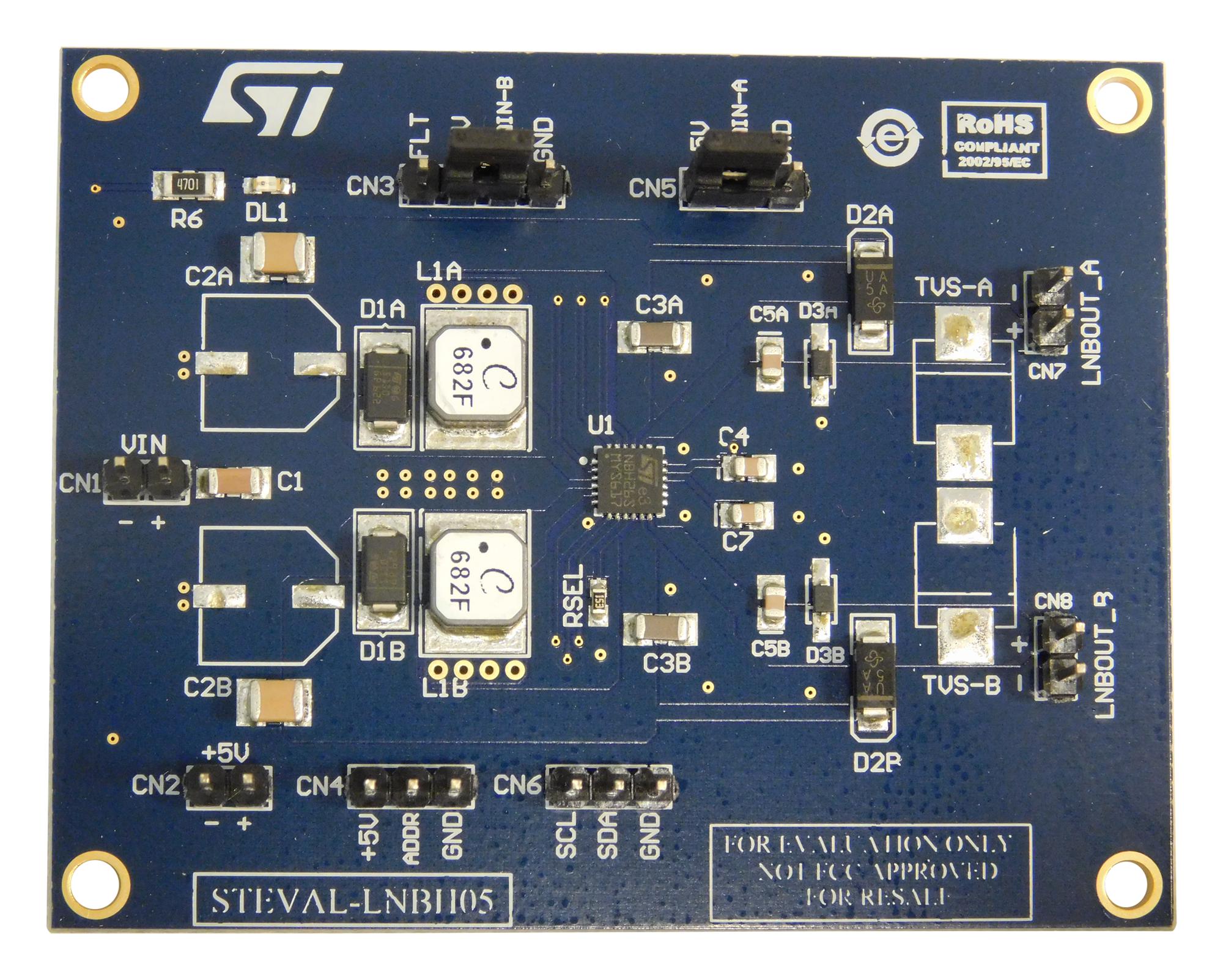 STEVAL-LNBH05 - Stmicroelectronics - Evaluation Board, Power Supply, LNB based on the LNBH26S