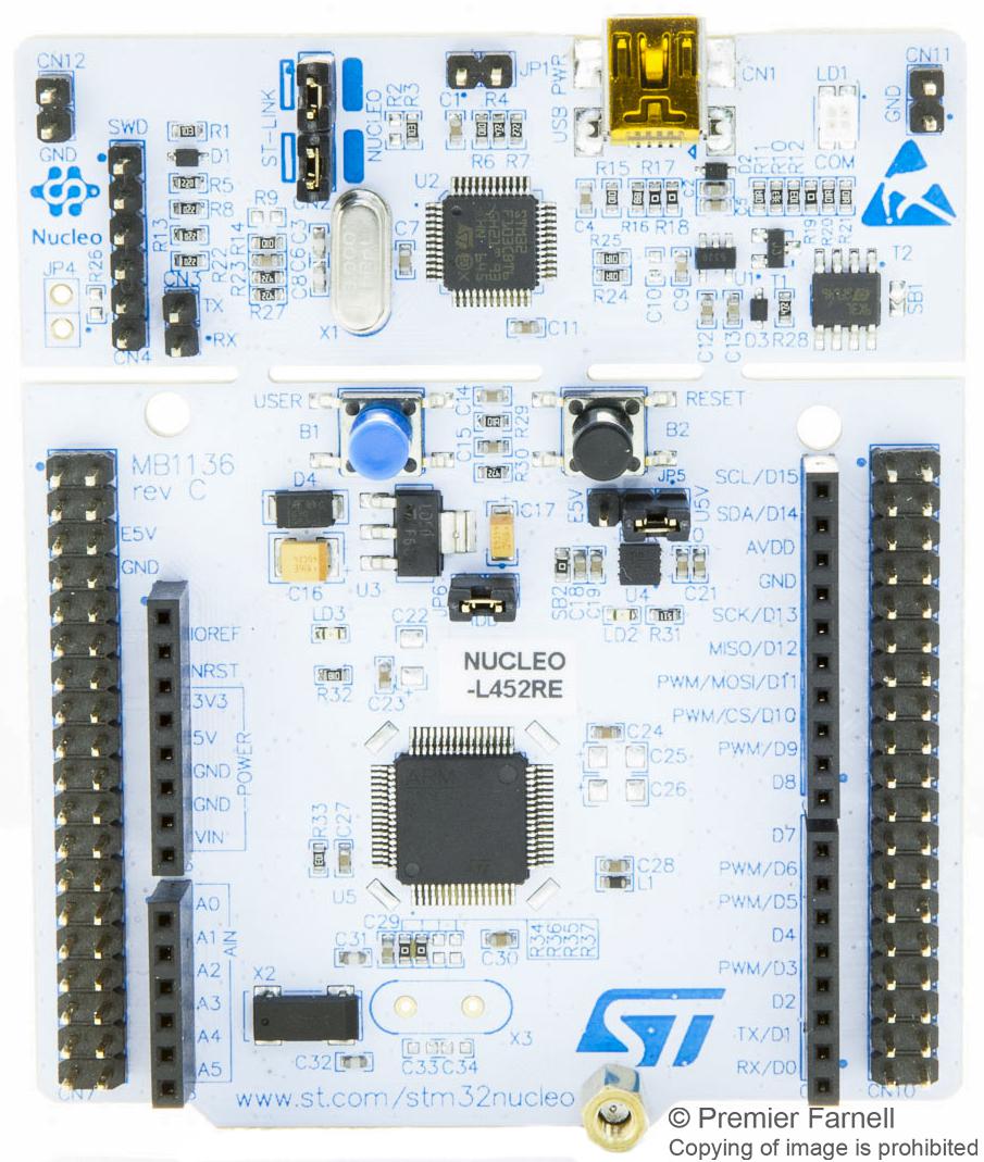 NUCLEO-L452RE - Stmicroelectronics - Development Board, STM32 Nucleo ...