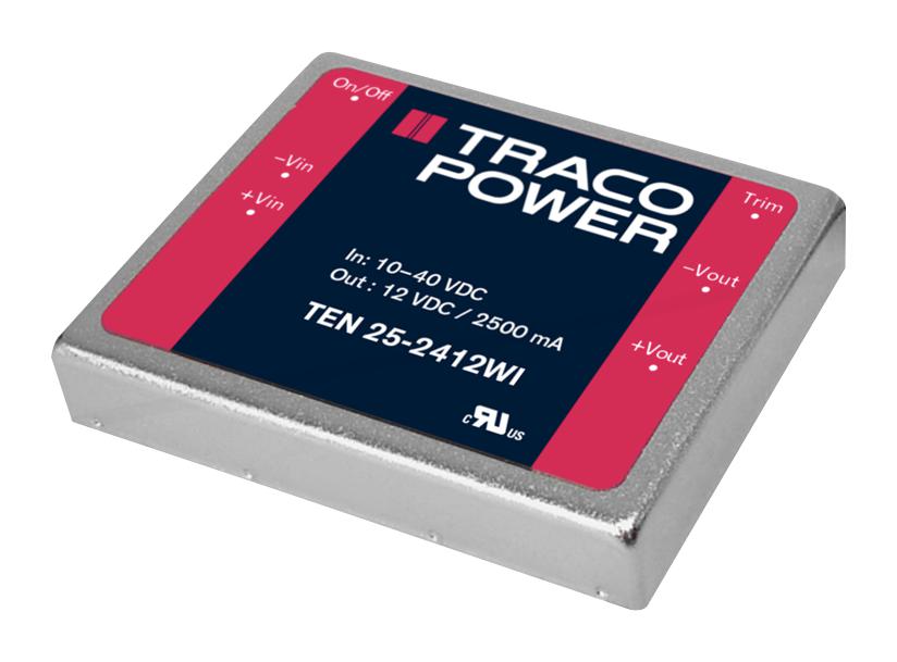 TEN 25-2412WI - Traco Power - Isolated Through Hole DC/DC Converter, ITE, 4:1