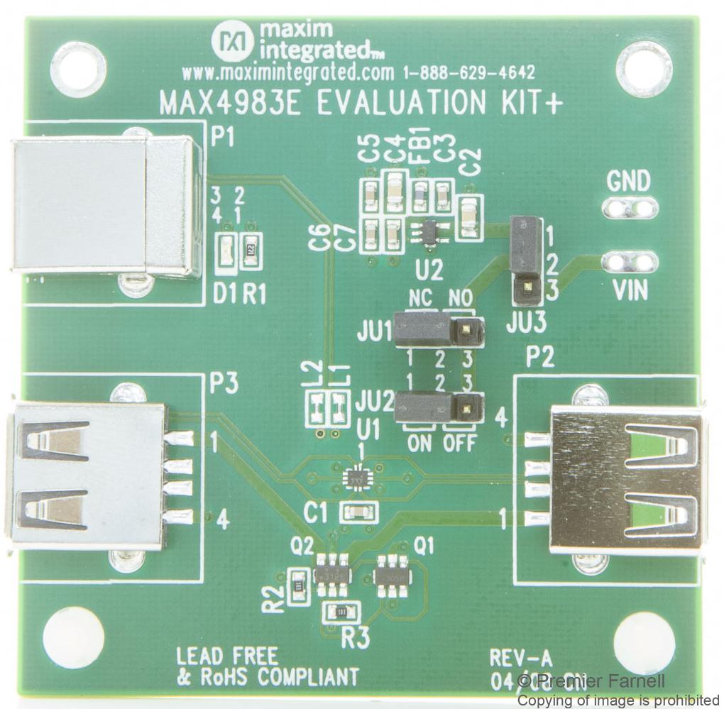 MAX4983EEVKIT+ - Analog Devices - Evaluation Kit, MAX4983E High ESD Protected Double Pole/Double ...