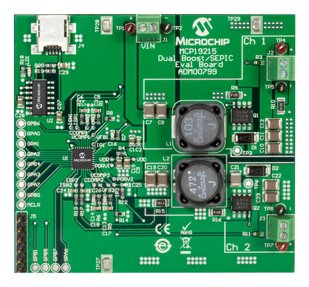 ADM00799 - Microchip - Evaluation Board, MCP19215 Dual Boost/SEPIC ...