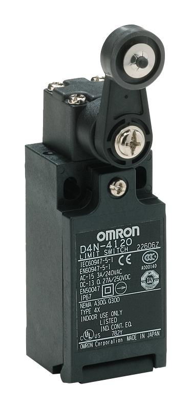 D4N4120 - Omron Industrial Automation - Limit Switch, Miniature, Roller Lever
