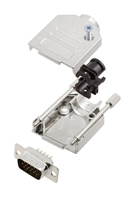 L17DTZK09+L717HDE15P - Amphenol Communications Solutions - D Sub Connector, HD, W/ Backshell