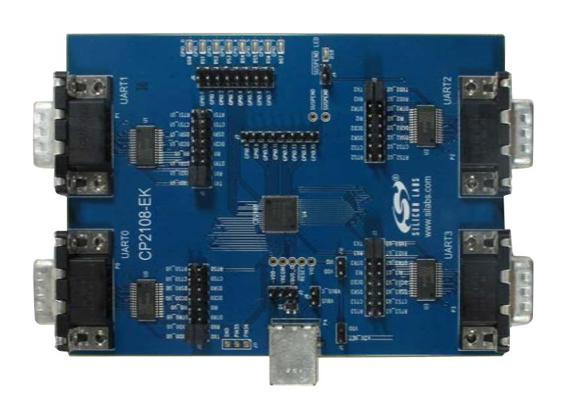 CP2108EK - Silicon Labs - Evaluation Kit, CP2108 USB-UART Bridge Controller, Quad