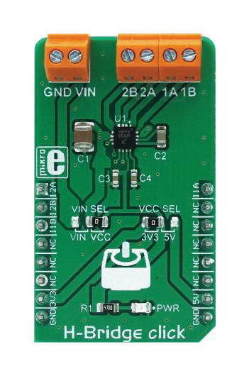 MIKROE-3031 - Mikroelektronika - Add-On Board, H-Bridge Click Board, Motor Driver