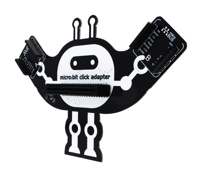 MIKROE-2994 - Mikroelektronika - Development Board, micro:bit Click Adapter, 2 x MikroBUS ...