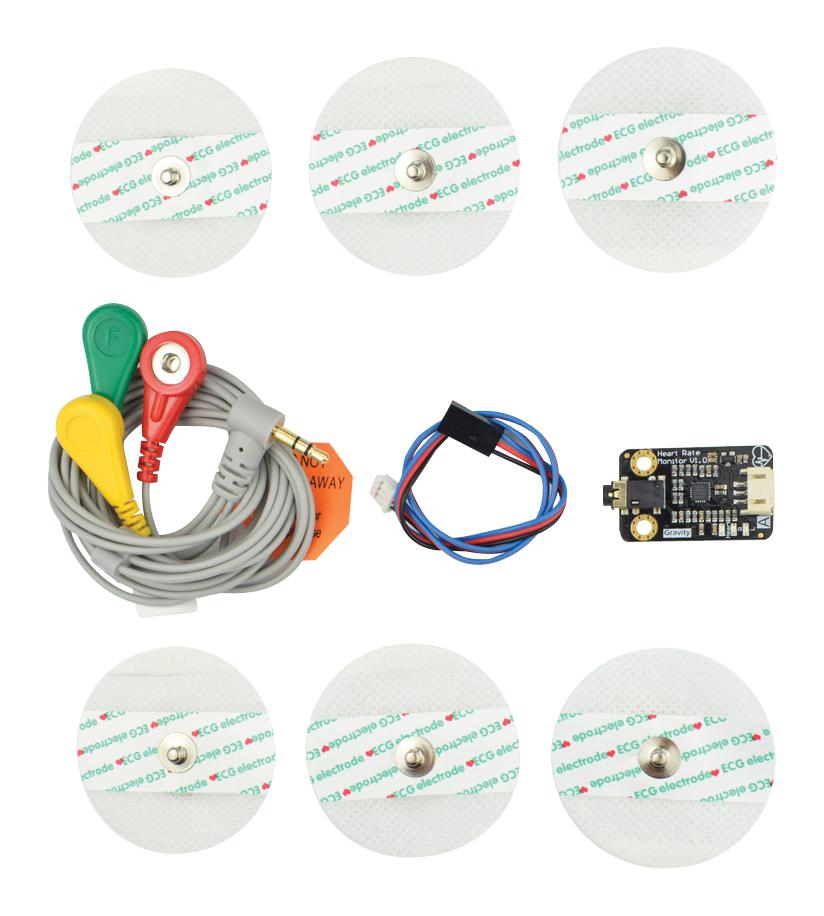 SEN0213 - Dfrobot - Add-On Board, Heart Rate Monitor (ECG) Sensor Module, Gravity Series