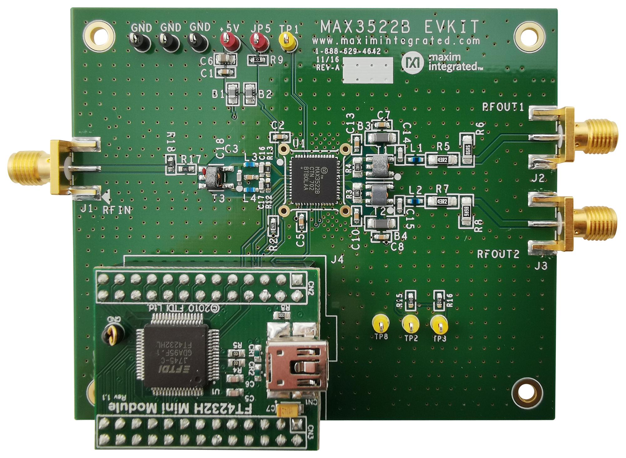 MAX3522BEVKIT# - Analog Devices - Evaluation Board, MAX3522B Programmable Gain Amplifier, DOCSIS ...