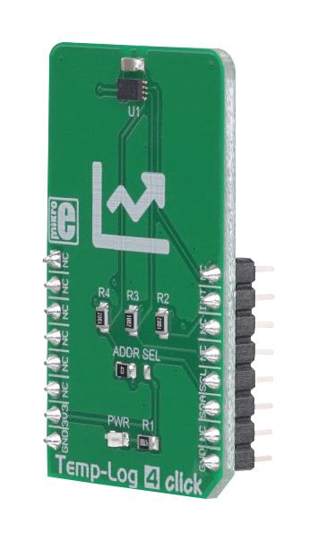 MIKROE-3329 - Mikroelektronika - Add-On Board, Temp-Log 4 Click Board, Temperature Logger
