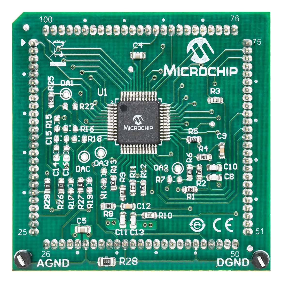 MA330050-2 - Microchip - Evaluation Board, dsPIC33CK64MP105 MCU Plug-In Module, Internal Op-Amp