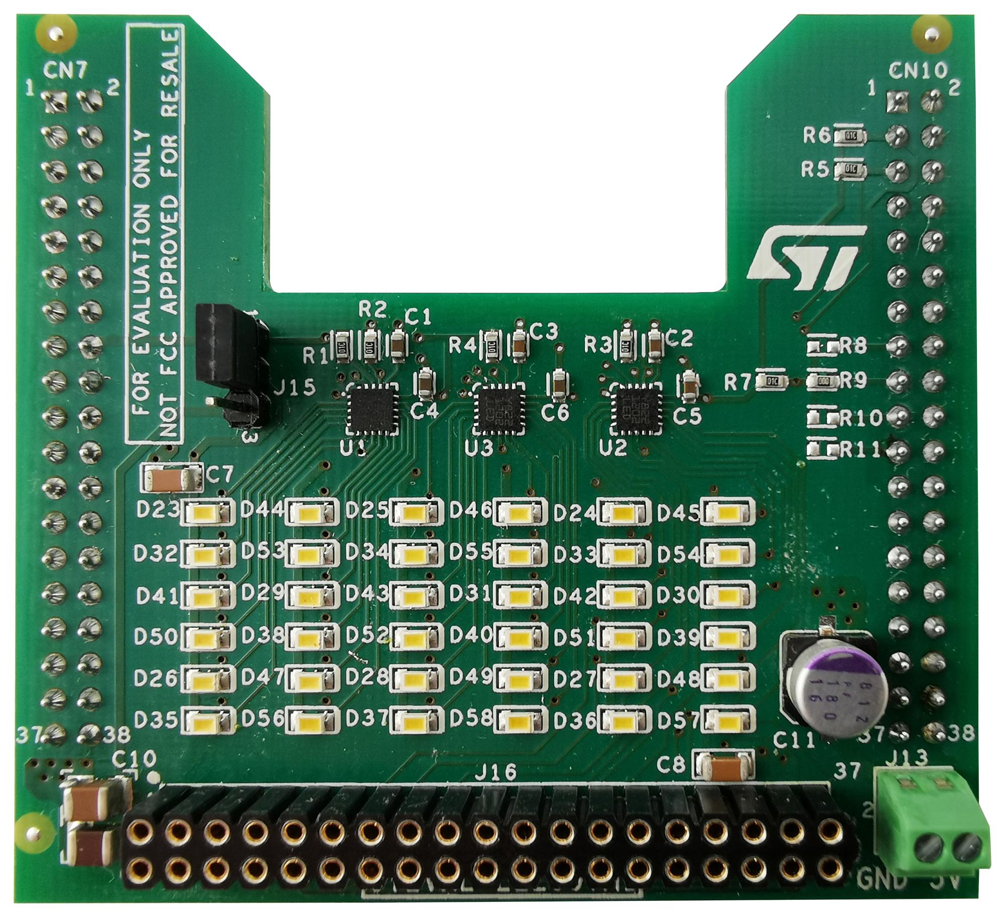 STEVAL-LLL007V1 - Stmicroelectronics - Evaluation Kit, LED1202 12 Channel LED Driver, 2 x White ...