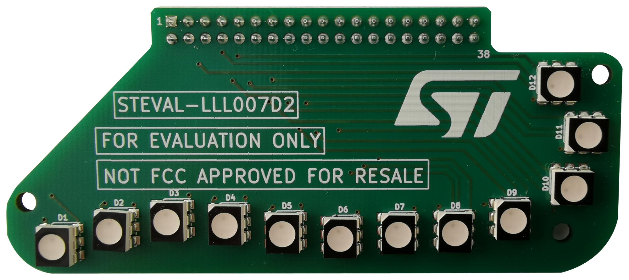 STEVAL-LLL007V1 - Stmicroelectronics - Evaluation Kit, LED1202 12 Channel LED Driver, 2 x White ...