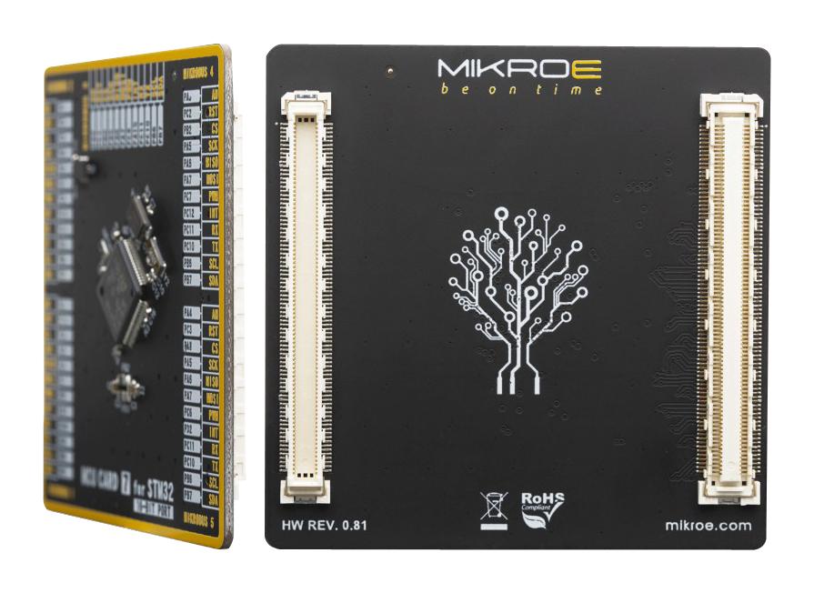 MIKROE-3523 - Mikroelektronika - Add-On Board, MikroE MCU Card 7, STM32F030RC MCU