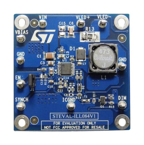 STEVAL-ILL084V1 - Stmicroelectronics - EVAL BOARD, 0.5A, BOOST LED DRIVER