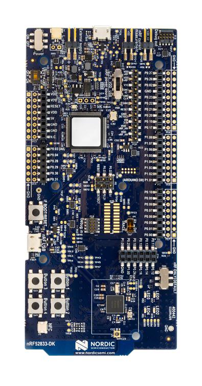 NRF52833-DK - Nordic Semiconductor - Development Kit, nRF52833, Bluetooth Low Energy