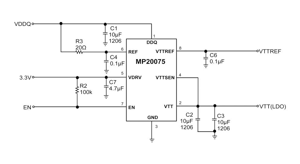 MP20075DH-LF-P - Monolithic Power Systems (mps) - DDR Termination Regulator, DDR2, DDR3