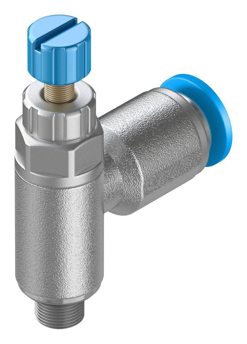 GRLA-M5-QS-4-RS-D - Festo - ONE-WAY FLOW CTRL VALVE, QS-4-M5, 10BAR