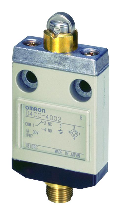 D4CC-4002 - Omron Industrial Automation - Limit Switch, Top Roller Plunger, SPDT