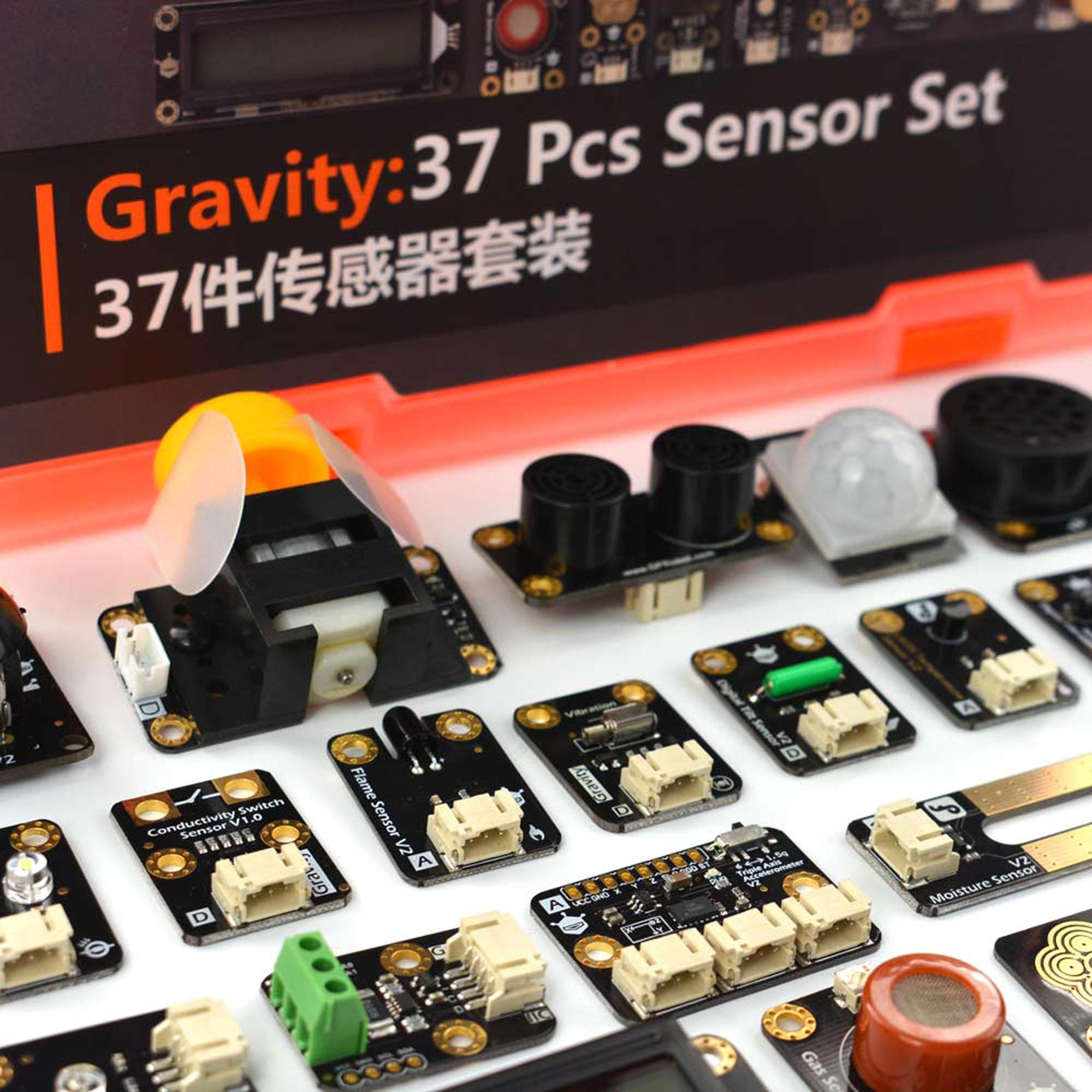 KIT0150 - Dfrobot - Sensor Set, 37 Pcs, for Arduino Development Boards