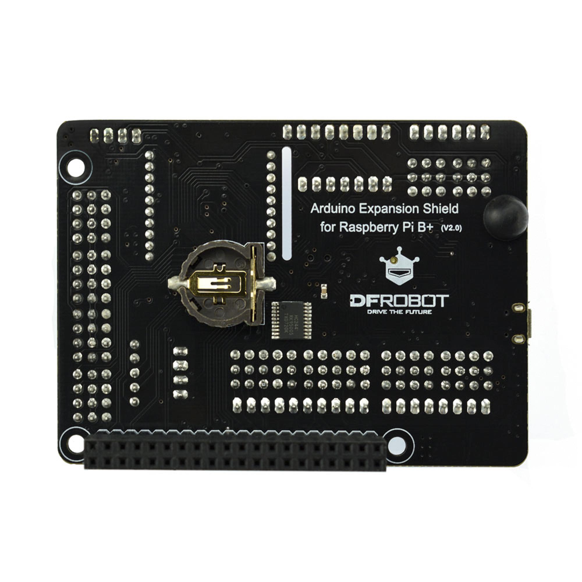 Dfr0327 Dfrobot Arduino Expansion Shield For Raspberry Pi B2b3b3b Board Atmega32u4 9912