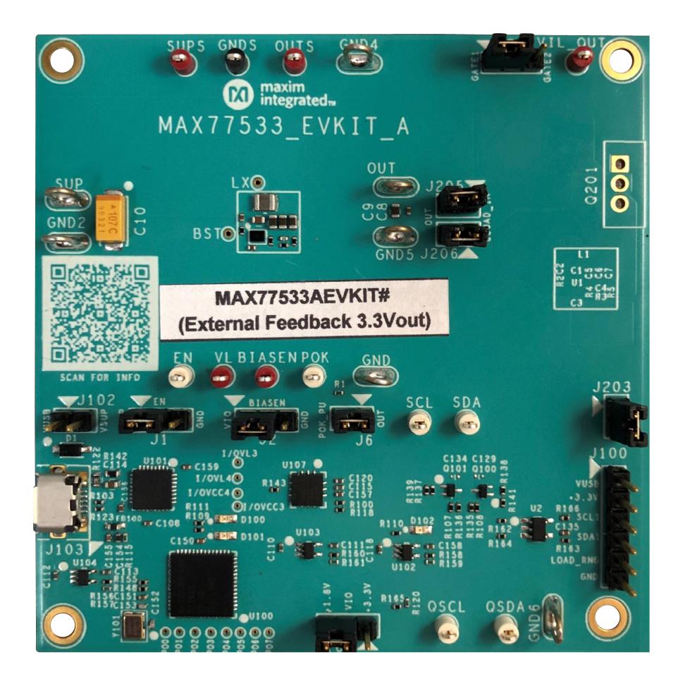 MAX77533AEVKIT# - Analog Devices - Evaluation Kit, MAX77533AEWC+, Power Management