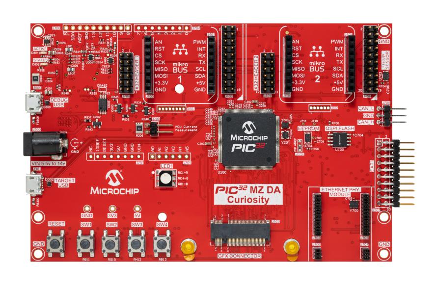 EV87D54A - Microchip - Development Board, PIC32MZ2064DAR176-I/2J, 32bit PIC32 MCU