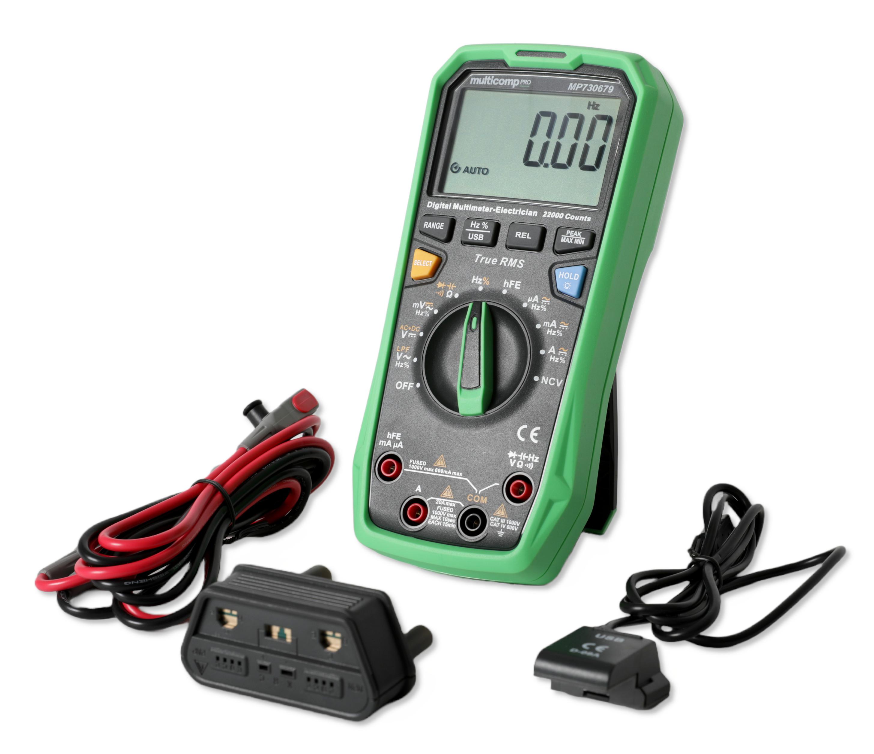 MP730679 - Multicomp Pro - Handheld Digital Multimeter, 1000V@20A AC/DC ...