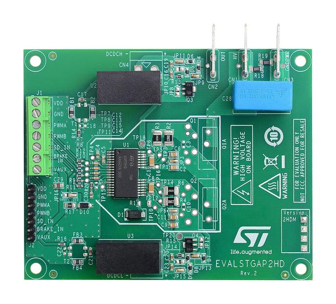 EVALSTGAP2HDM - Stmicroelectronics - Evaluation Board, STGAP2HD, Isolated Half Bridge Gate Driver
